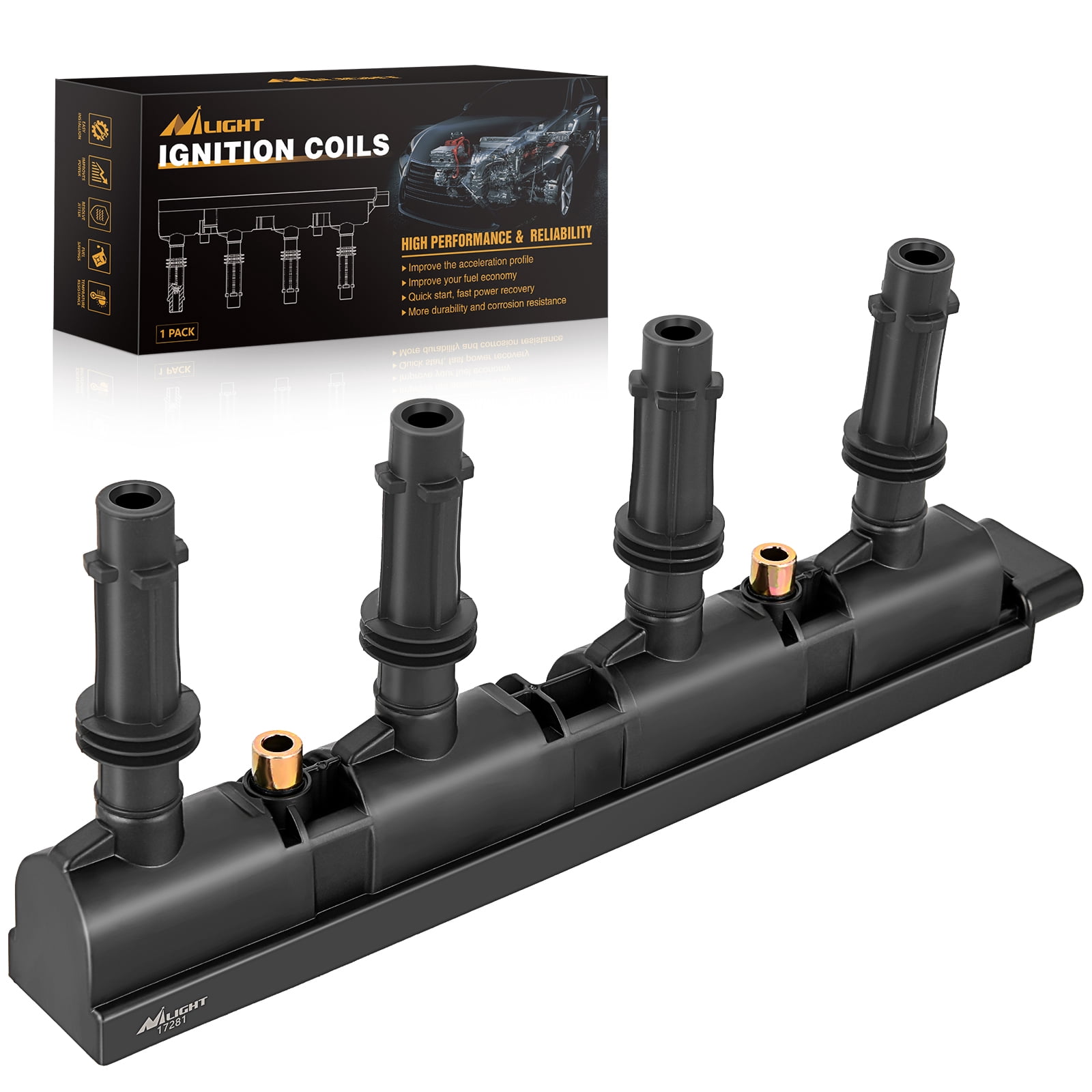 1Pcs Ignition Coil kits UF669 Fit for Chevy Cruze Sonic Trax Volt ...