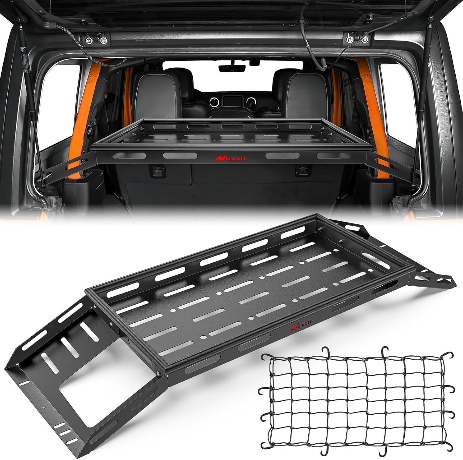Nilight Interior Storage Rear Trunk Cargo Rack Basket Tray Interior ...