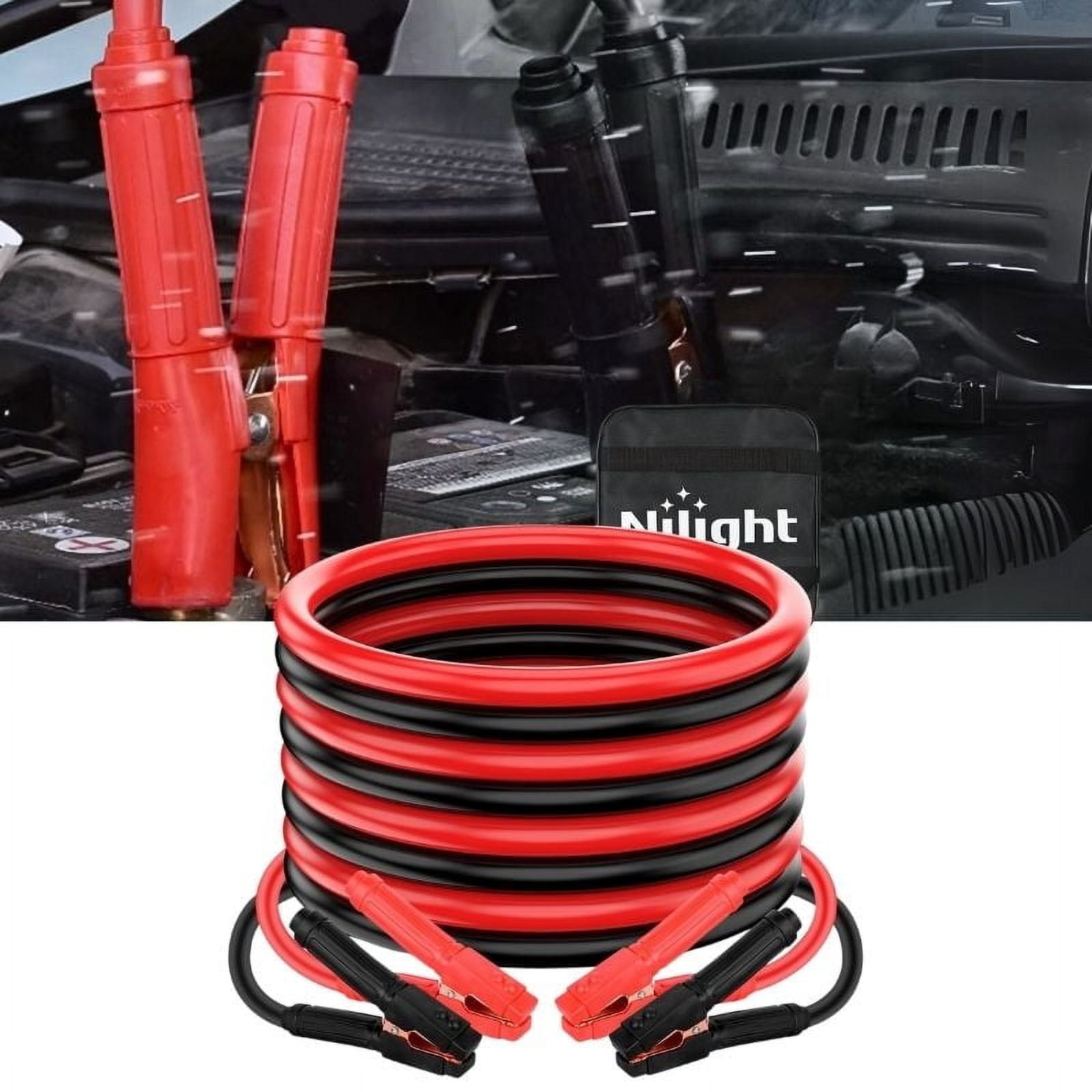 Jumper Cables for Car Battery 1 Gauge 25 FT Booster Cable Heavy Duty ...