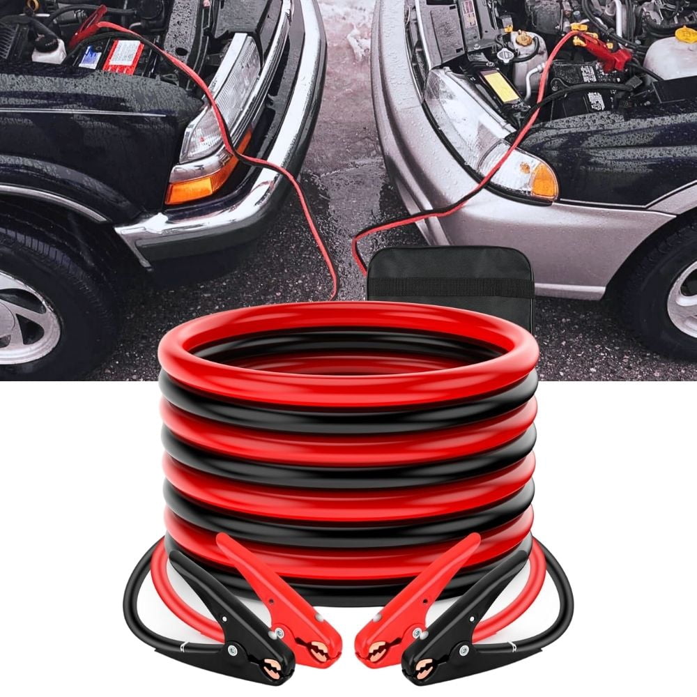 Nilight Jumper Cables for Car Battery 2 Gauge 20 Ft Booster Cable Heavy ...
