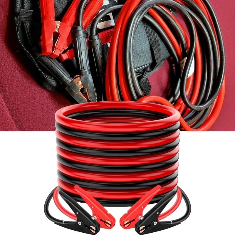 Heavy Duty Jumper Cables Booster Cables 2 Gauge 800A 25Ft Booster Jump ...