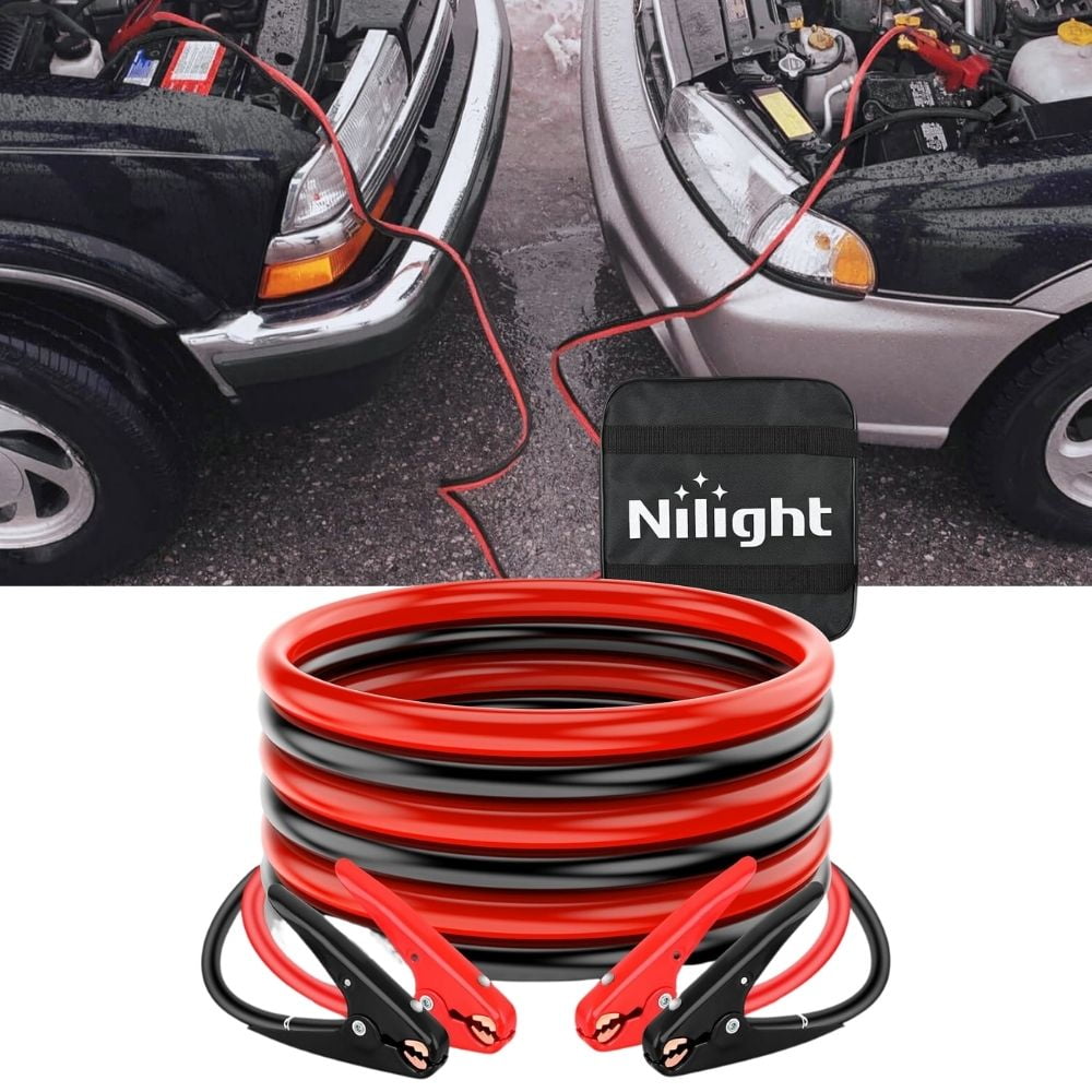Jumper Cables for Car Battery 4 Gauge 16 Ft Booster Cable Heavy Duty ...