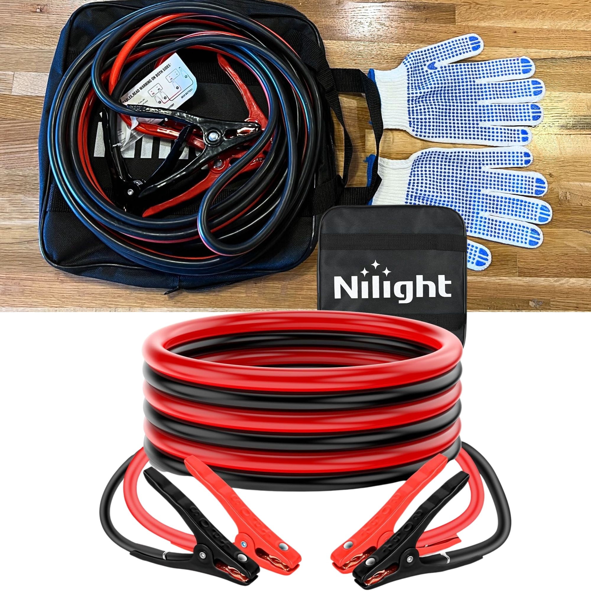 Jumper Cables for Car,8 Gauge 12 Feet 250A Heavy Duty Booster Cables ...