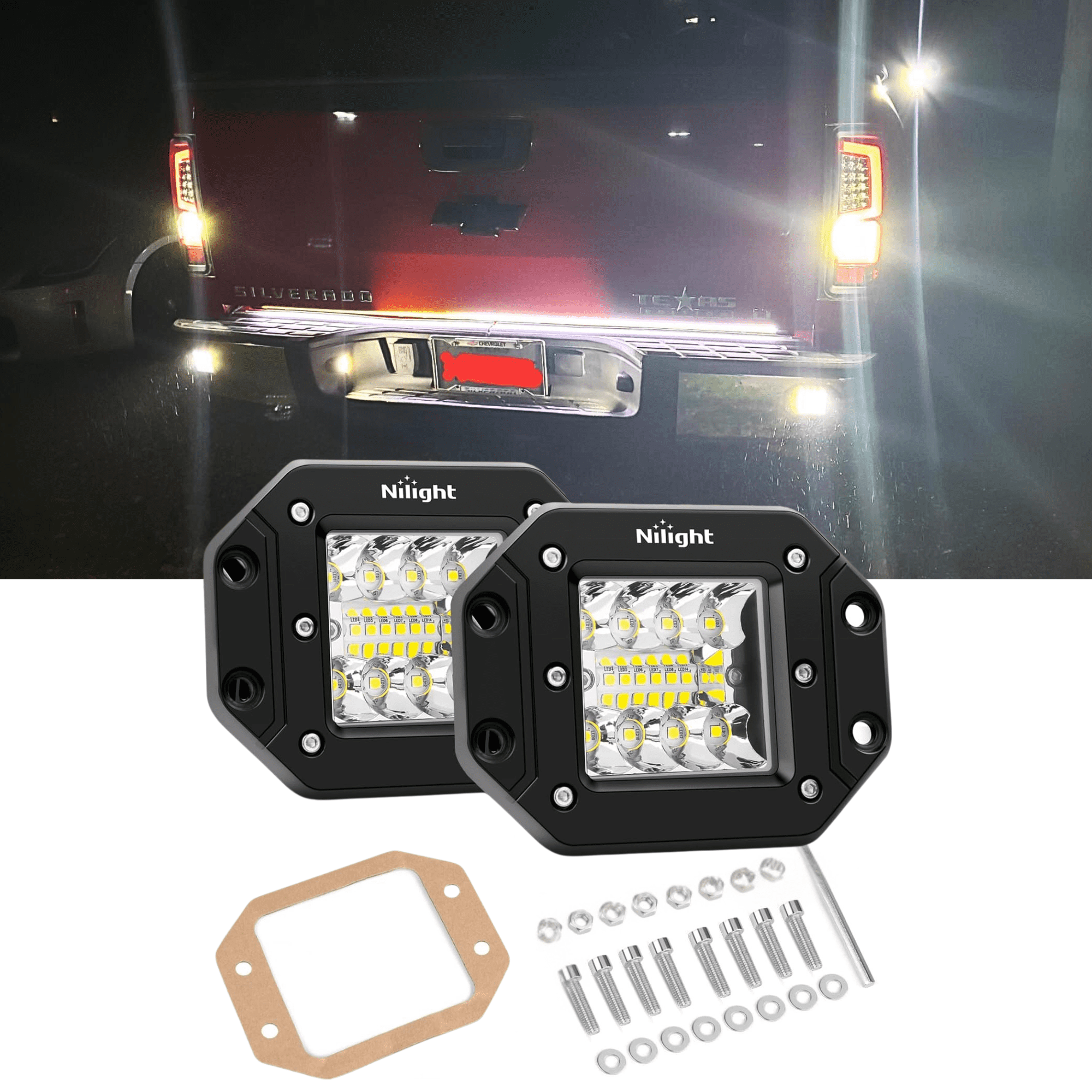 LED Working Spot Lights for 4x4 Truck SUV Jeep (Upgrade 42W Combi ...