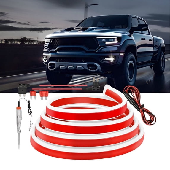 Nilight LED Hood Light Strip, 59inch Flexible Car Hood Light Waterproof ...