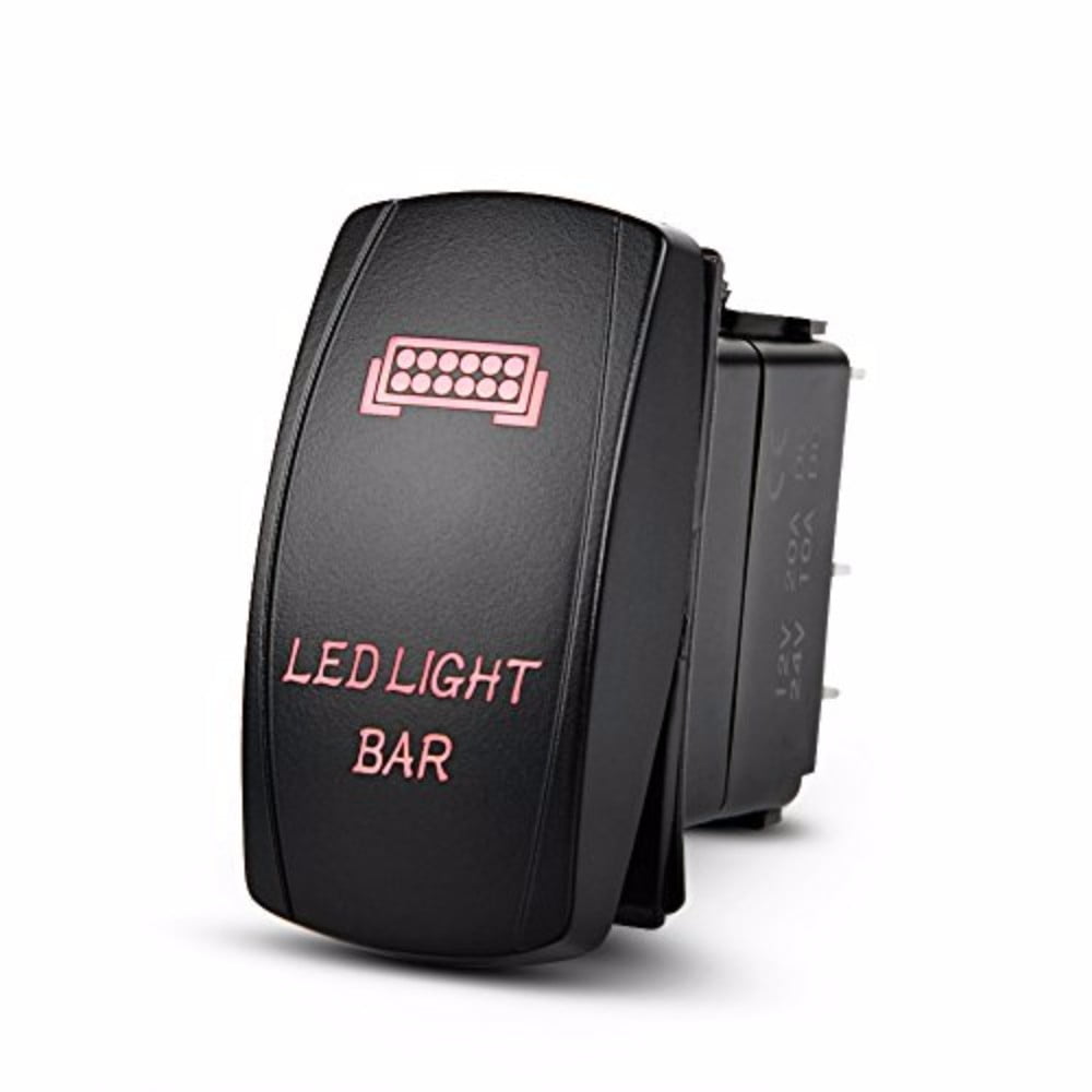 Nilight Durable Easy Control LED Light Bar Rocker Switch Red 5 Pin NI ...