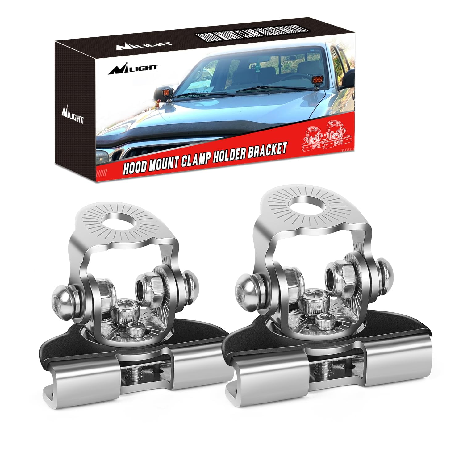 Nilight LED Light Bar SSF20 Mounting Bracket 2PCS Universal Adjustable ...