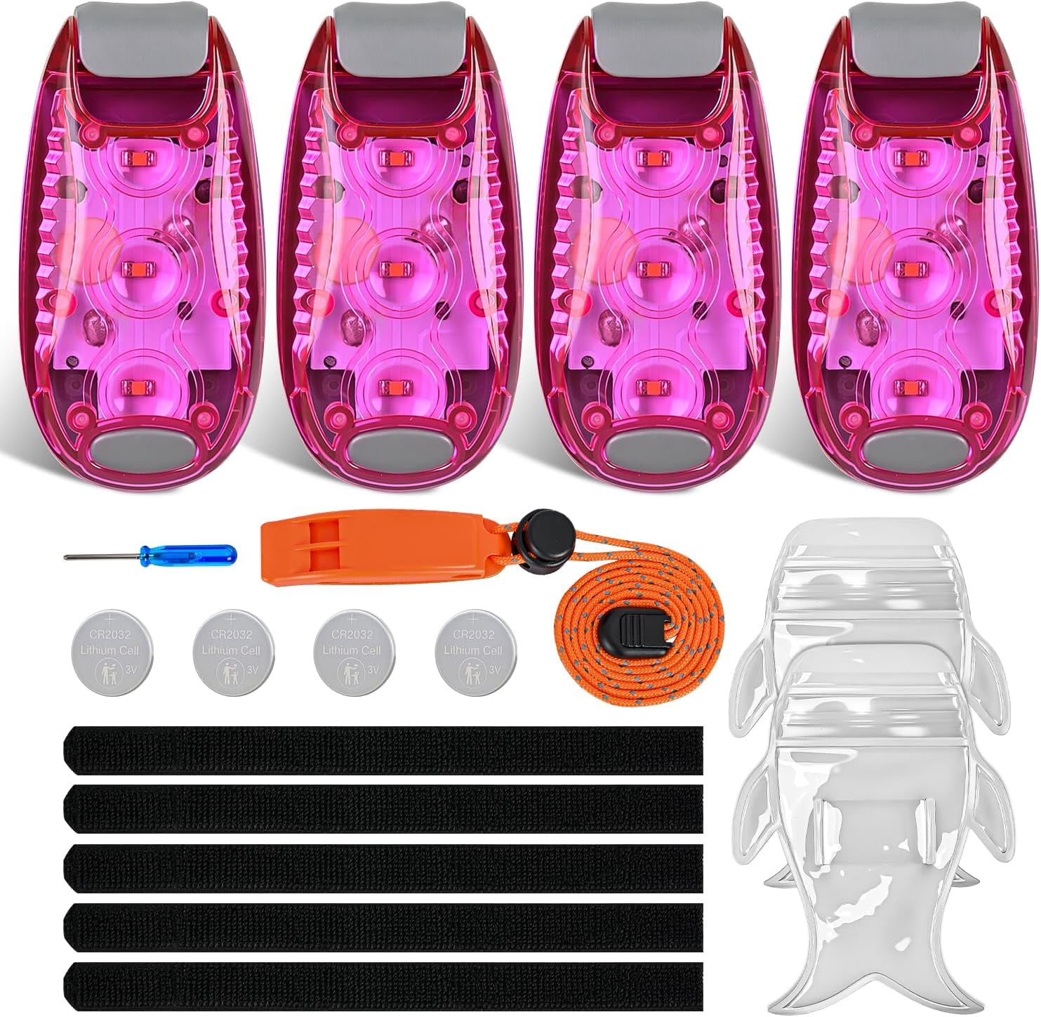 Nilight LED Safety Light 4PCS Pink Marine Navigation Bike Tail Lights Three Modes Waterproof ...