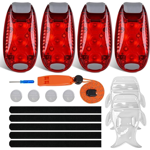 Nilight LED Safety Light 4PCS Red Marine Navigation Bike Tail Lights ...