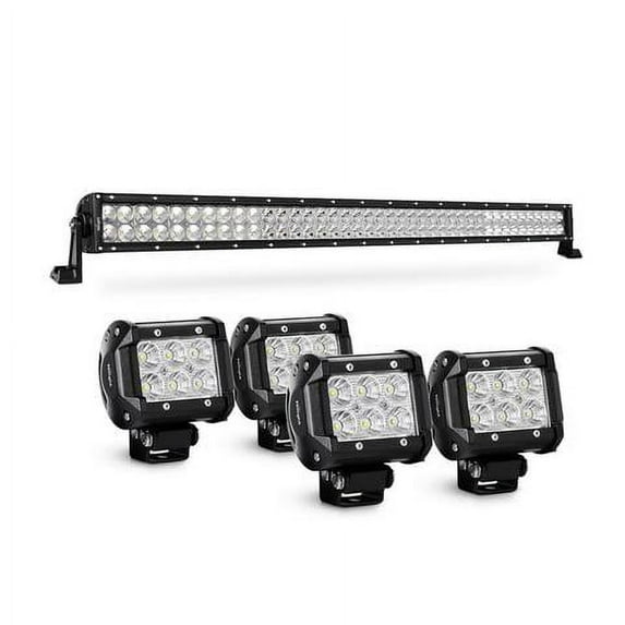 Nilight Led Light Bar 42 Inch 240W Spot Flood Combo 4PCS 4 Inch 18W ...