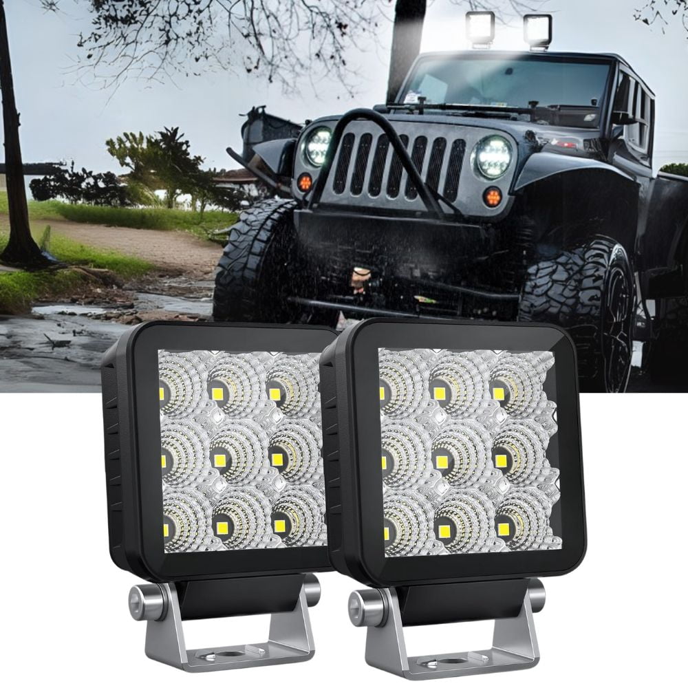 Nilight Led Light Pods 2Pcd 3inch 9Led Flood Beam Square Driving Work ...