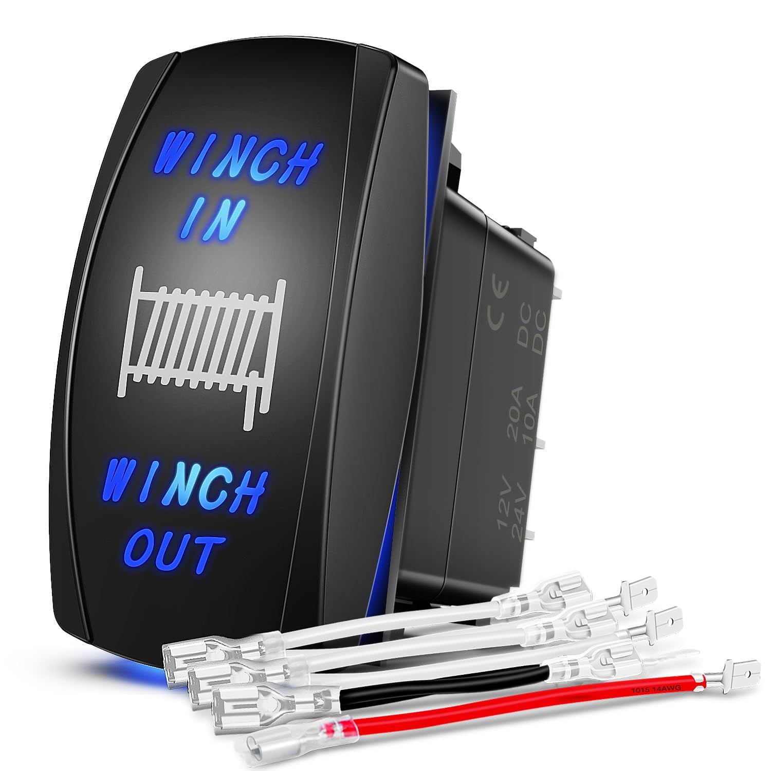 Nilight Laser Rocker Switch, 7Pin 20A/12V, 10A/24V Winch Light Bar ...