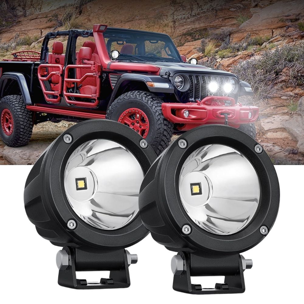 Nilight Motorcycle Led Pods 2Pcs 3inch Round Led Offroad Fog Light ...