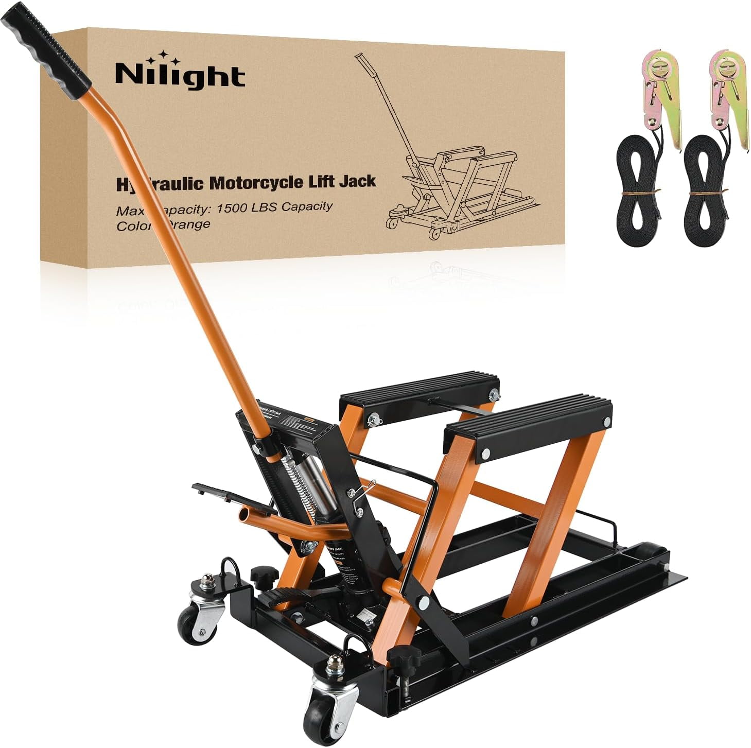 Nilight Motorcycle Lift Jack 1500 LBS Hydraulic Lifts ATV Scissor Jacks ...