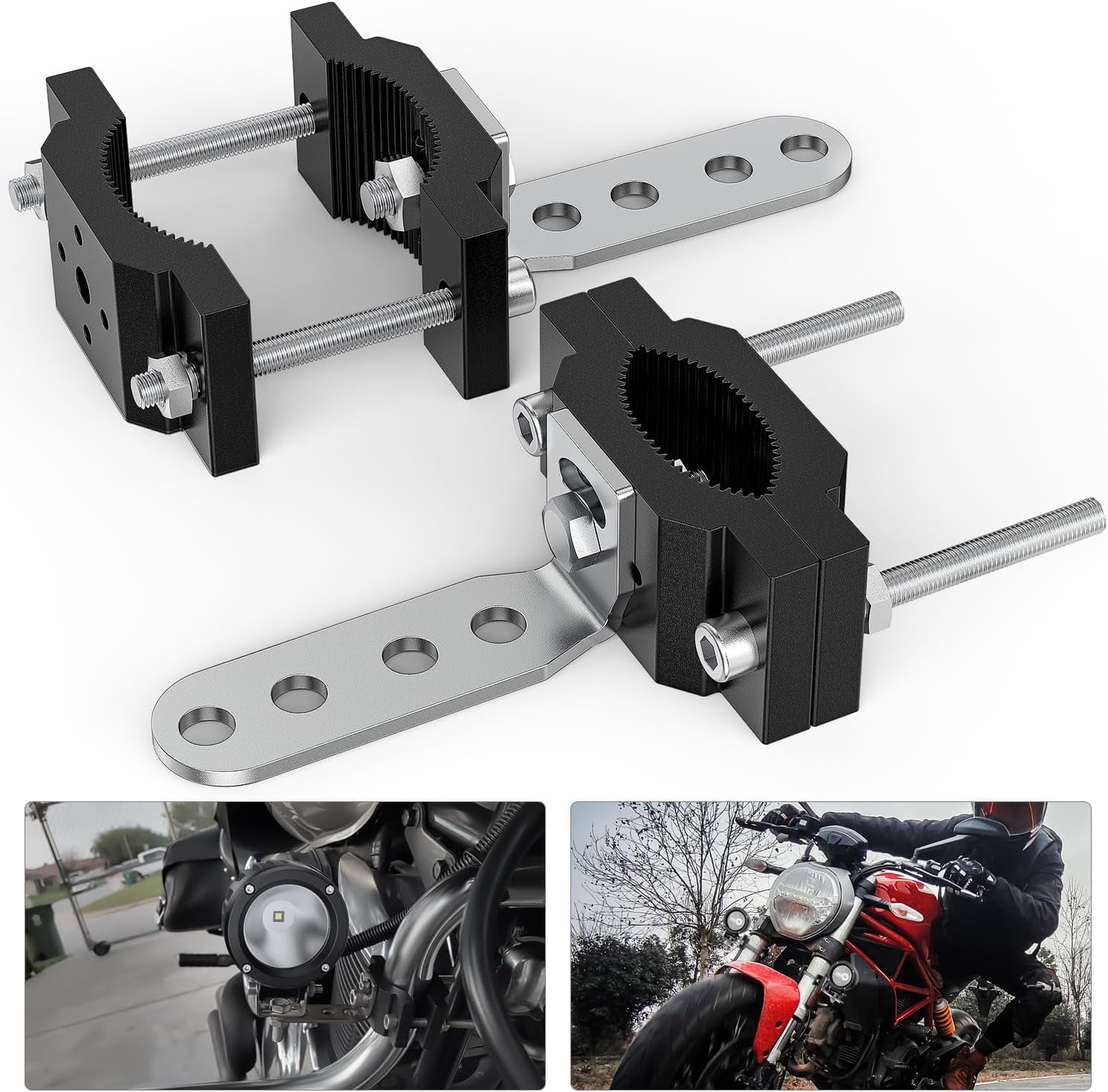 Nilight Motorcycle Light Bar Tube Clamp Bracket - Walmart.com