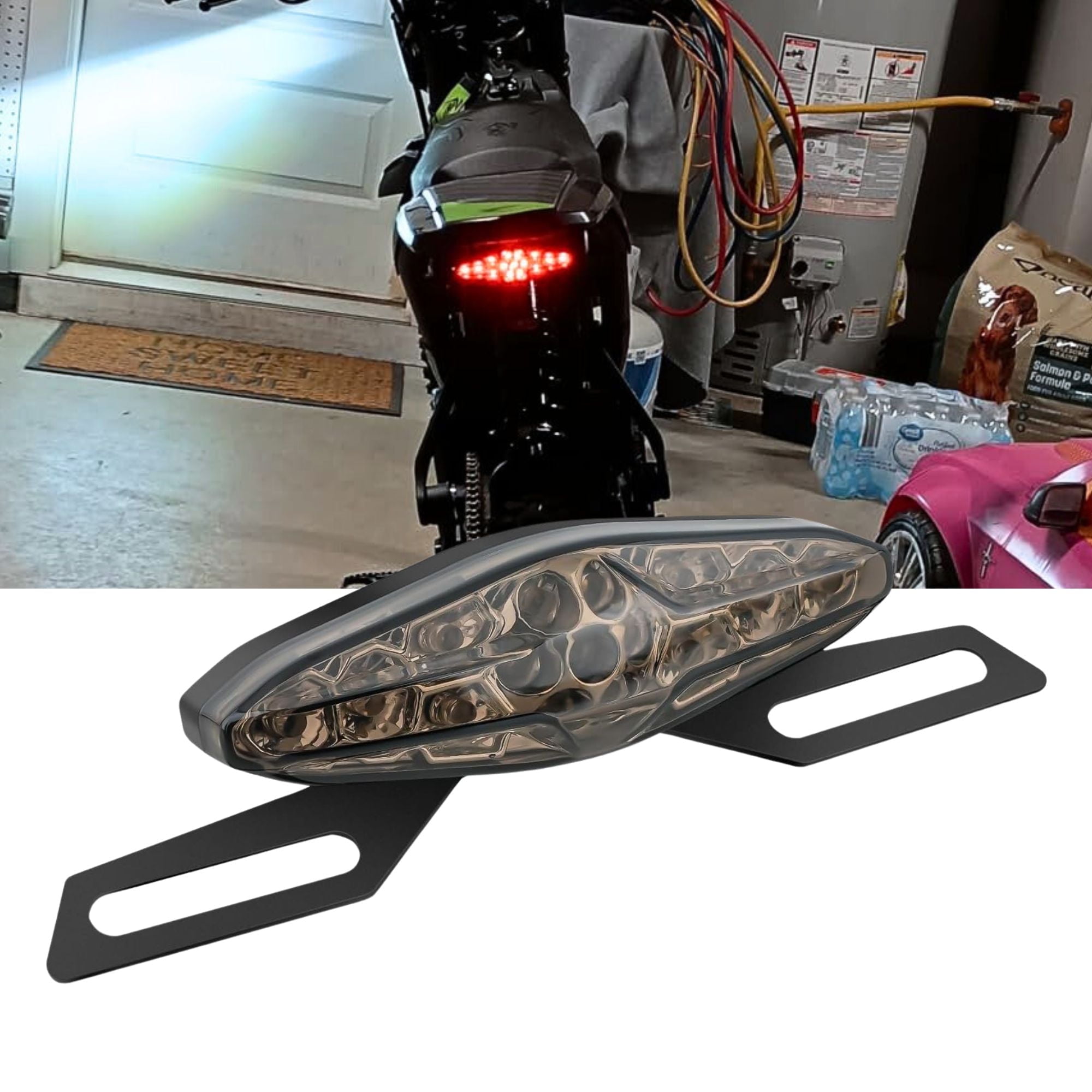 Universal Motorcycle Red Tail Lights Led Brake Light, ATV Dirt Bike ...