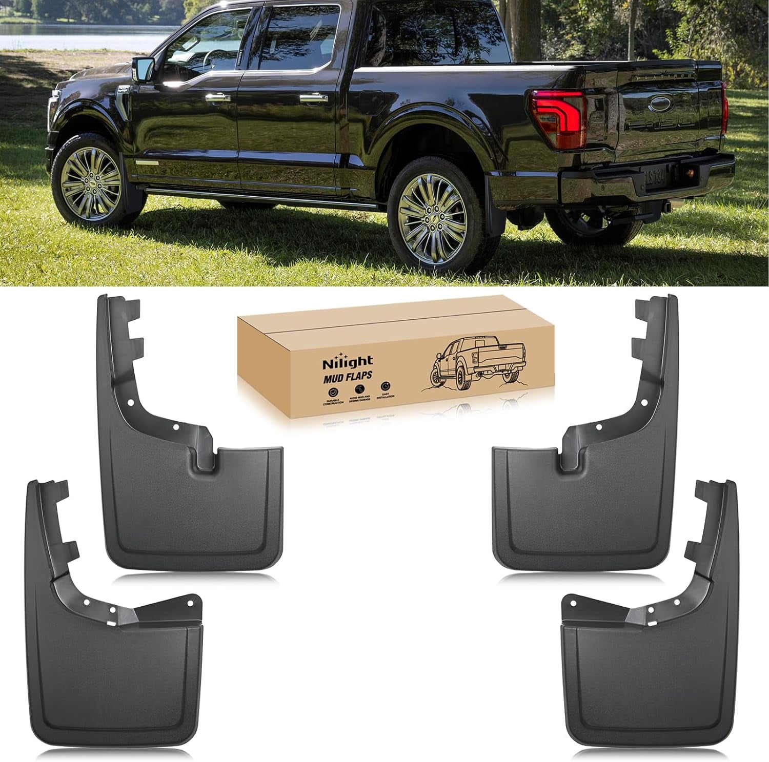 Nilight Mud Flaps for Ford F150 2021 2022 2023 2024 2025, No Drilling ...