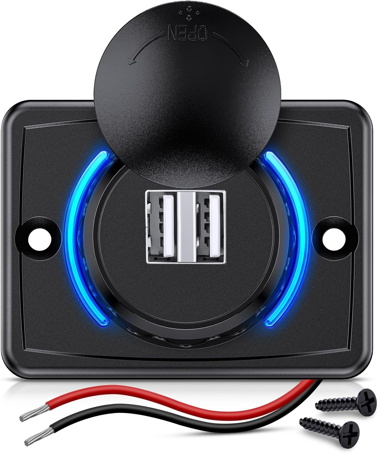 Nilight Quick Charge Socket 12V 24V Dual USB Charger 5V 4.8A Car Outlet ...