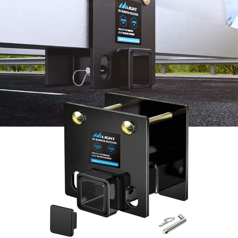 Nilight RV Bumper Hitch Receiver, 2-Inch, 3500 lbs Capacity, Heavy Duty ...