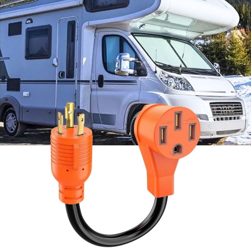 Nilight 50AMP RV Generator Adapter Cord 30 to 50 Amp 3 Prong Twist Lock ...