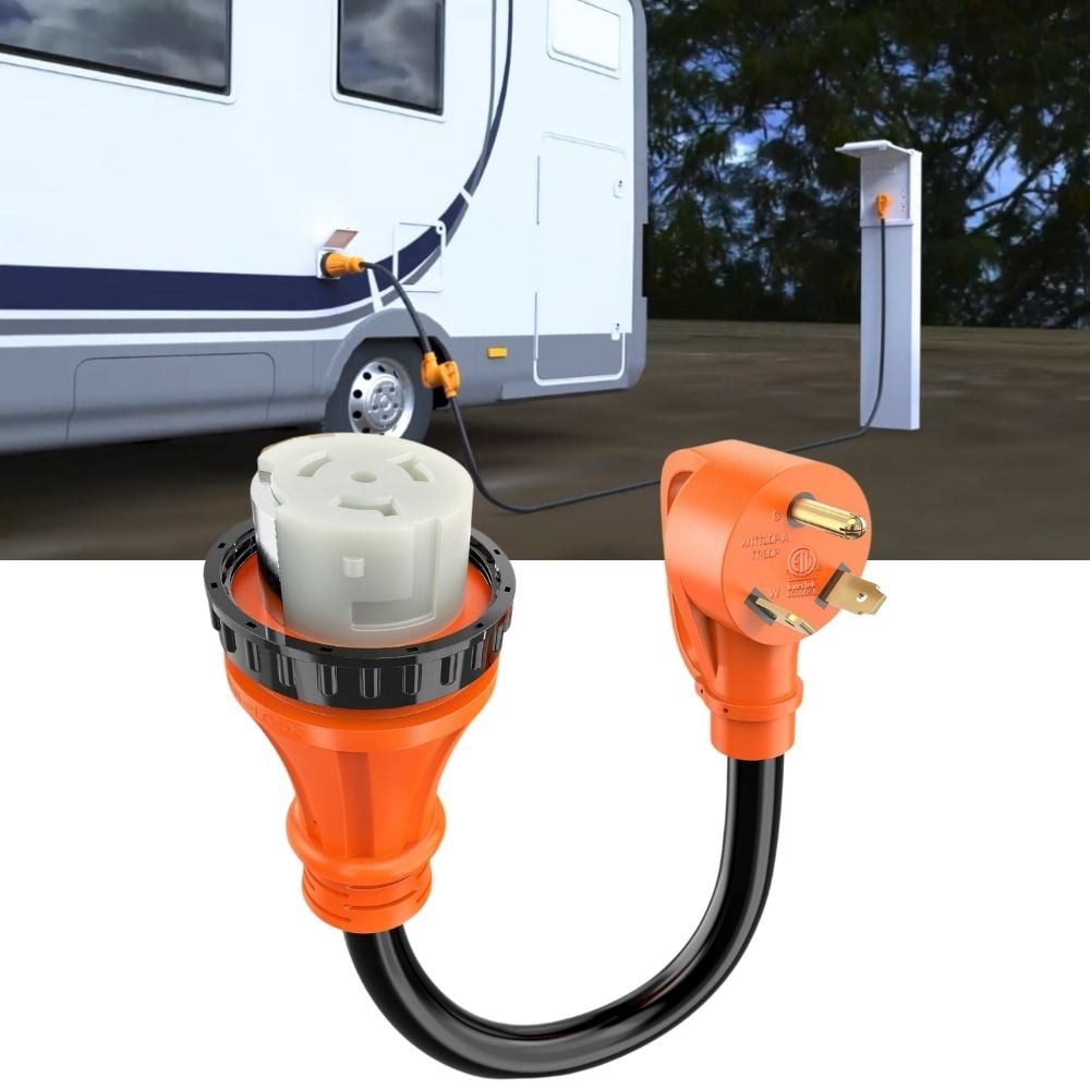 Nilight RV Locking Adapter Cord 30 Amp to 50 Amp Pure Copper Heavy Duty ...