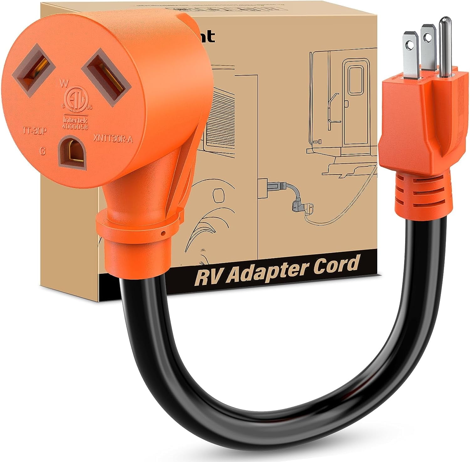 Nilight RV Power Adapter Cord 15 Amp to 30 Amp 110V Pure Copper Heavy ...