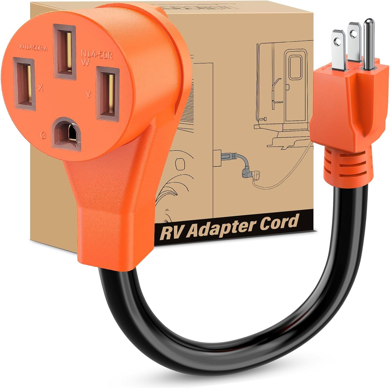Nilight RV Power Adapter Cord, 15A to 50A, 110V, Pure Copper, Heavy ...