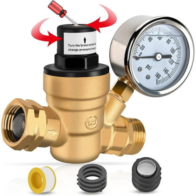 Nilight RV Water Pressure Regulator for RV Camper, Water Hose Pressure ...