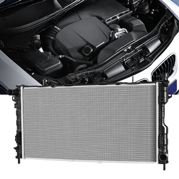 Radiator Complete Radiator Compatible with 2005-2007 Chrysler Town ...