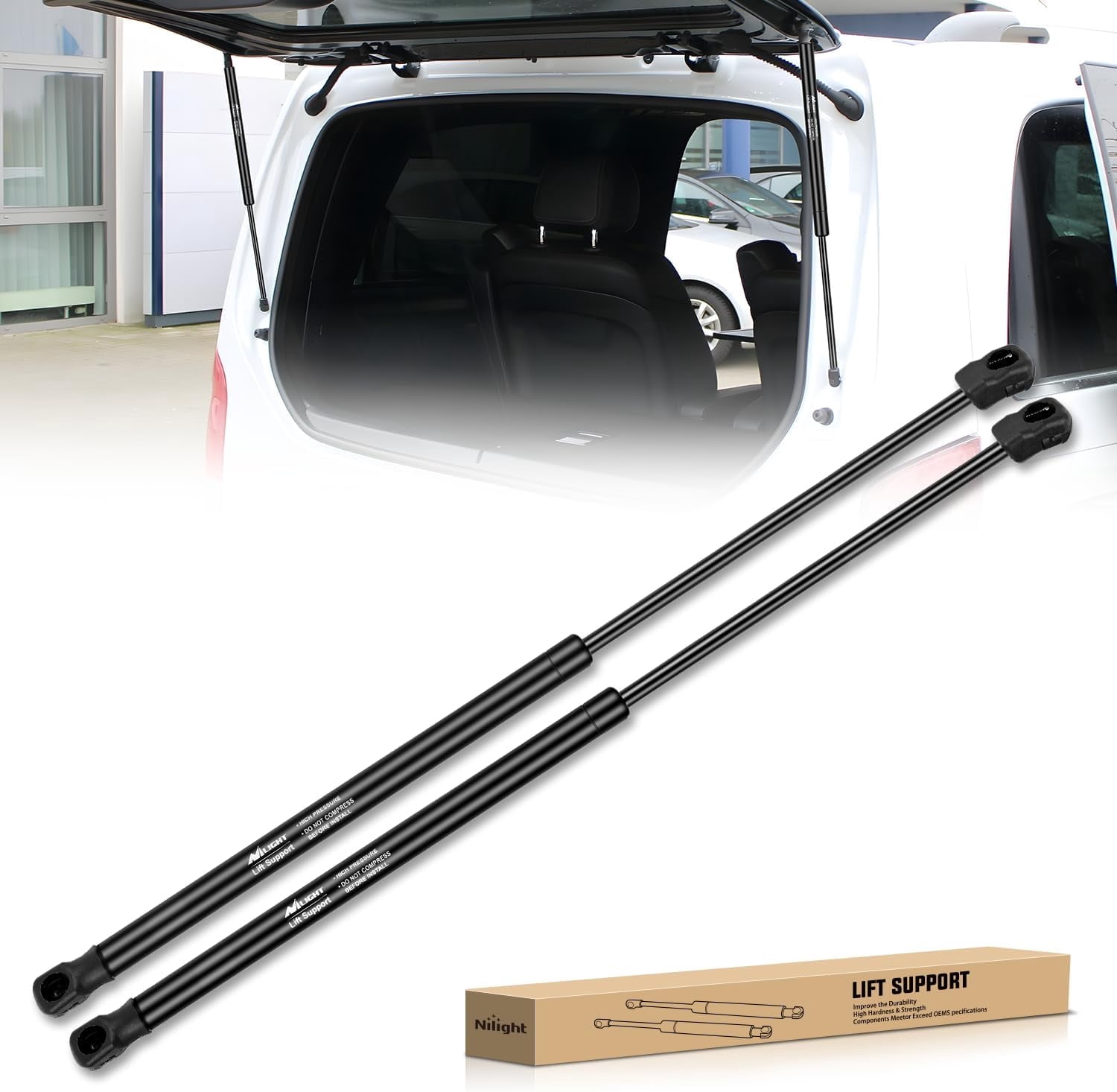 Nilight Rear Window Glass Struts 6649 for Honda Pilot 2009-2015, Rear ...