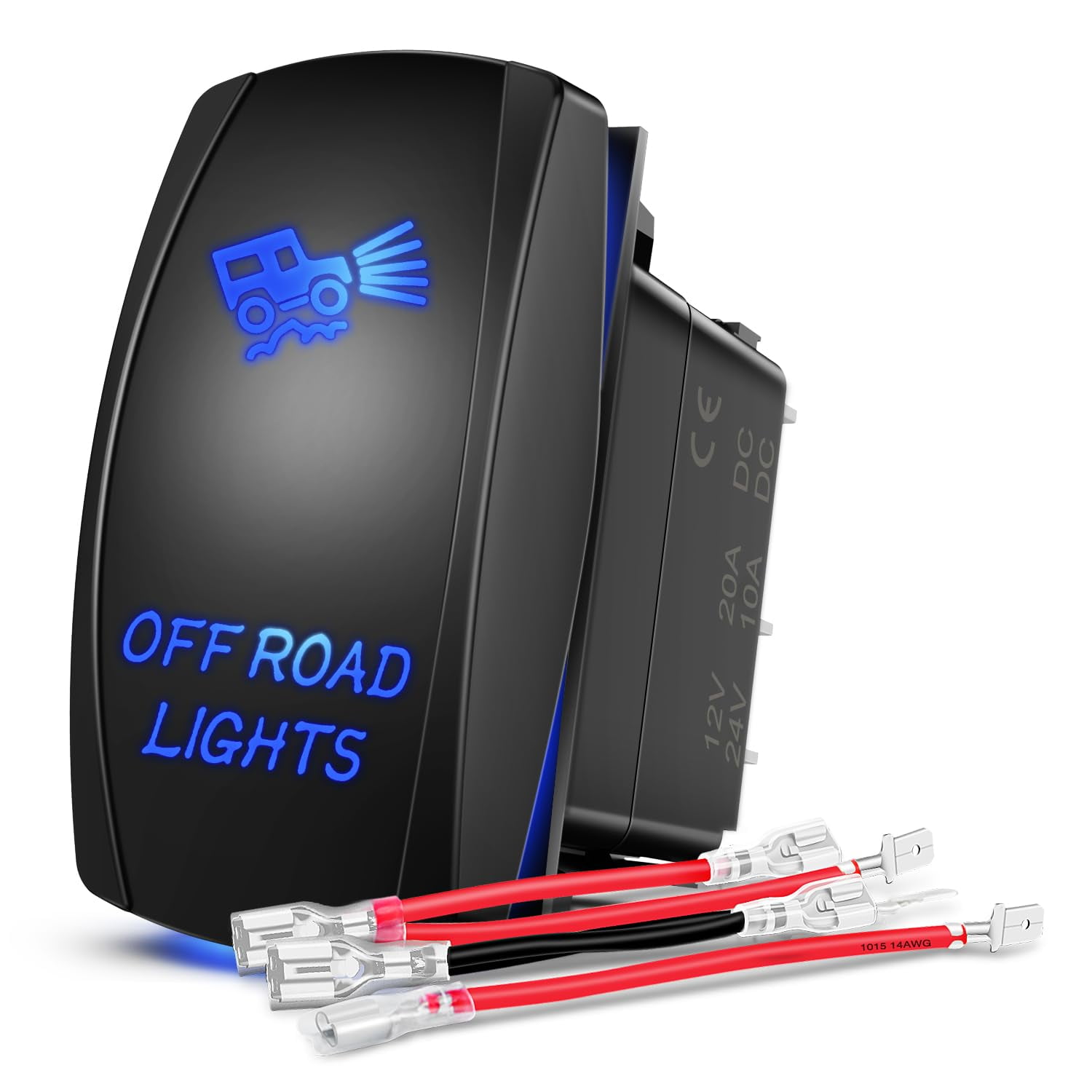 Nilight Off Road Lights Rocker Switch Led Light Bar 5 Pin Laser On SPST ...
