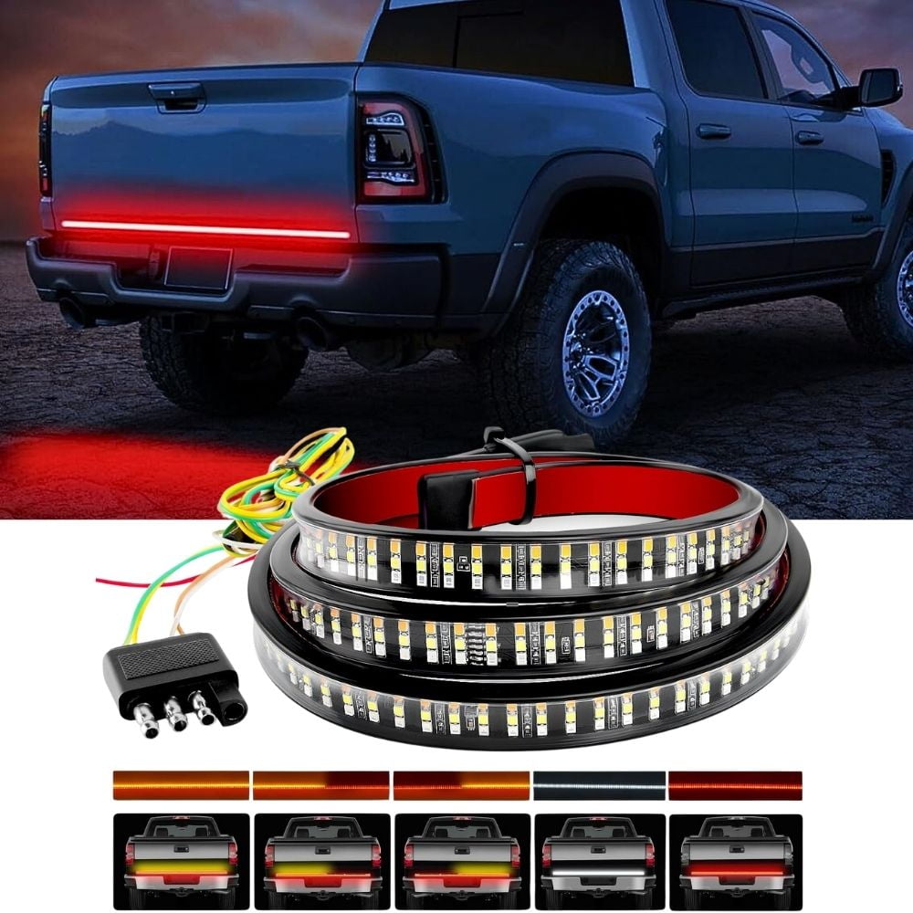 Nilight Row 60" Triple 504 Leds Truck Tailgate Side Bed Light Bar Strip ...