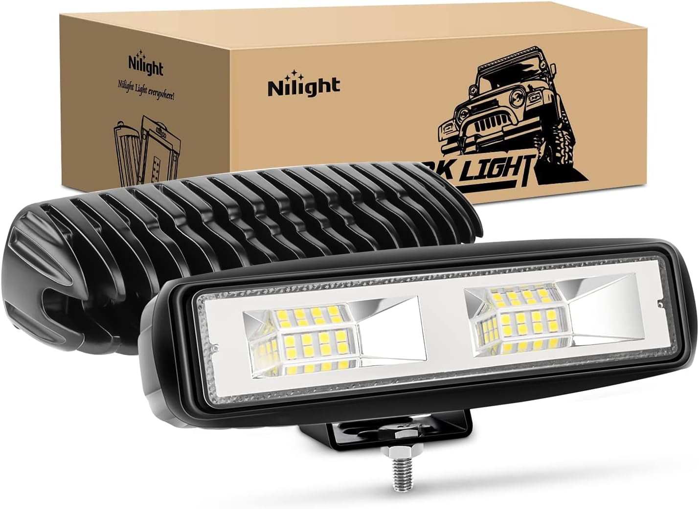 Nilight Side Shooter LED Pods 2PCS 6.5 Inch 60W Flood Spot Beam Combo ...