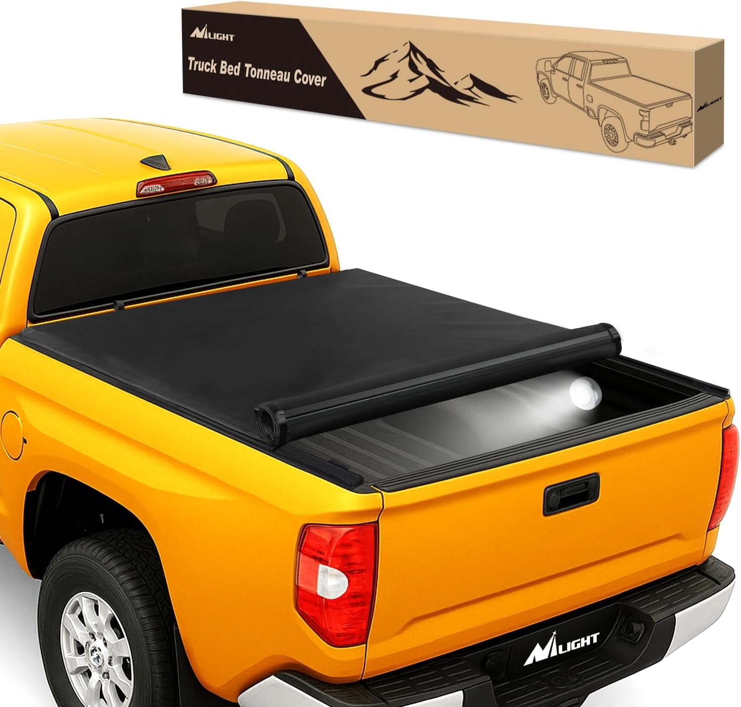 Nilight Soft Roll-Up Tonneau Cover Compatible with Toyota Tundra 2007 ...