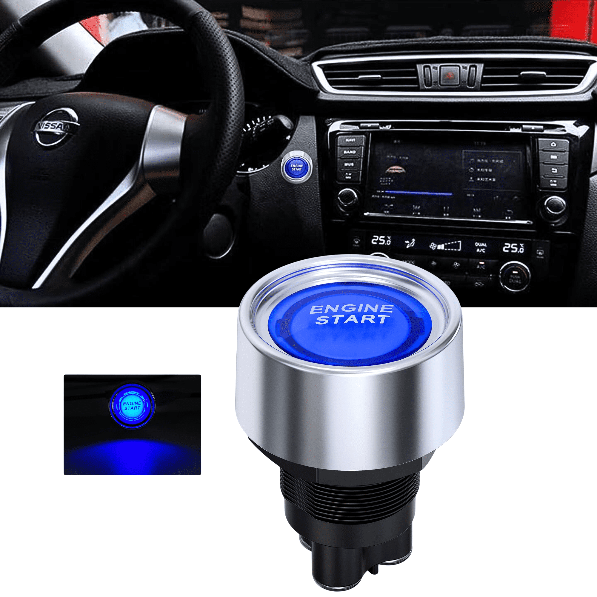 12V DC 50A SPST On/Off Push Button Engine Starters for Racing and ...