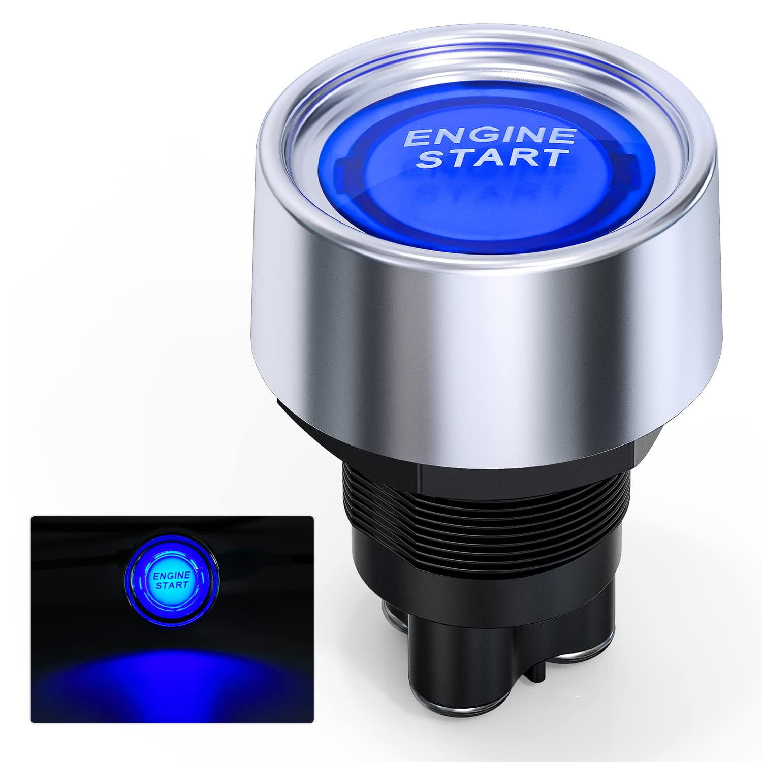 Stop Start Button Cover Car Push Start Button Switch, 12V 50A Heavy ...
