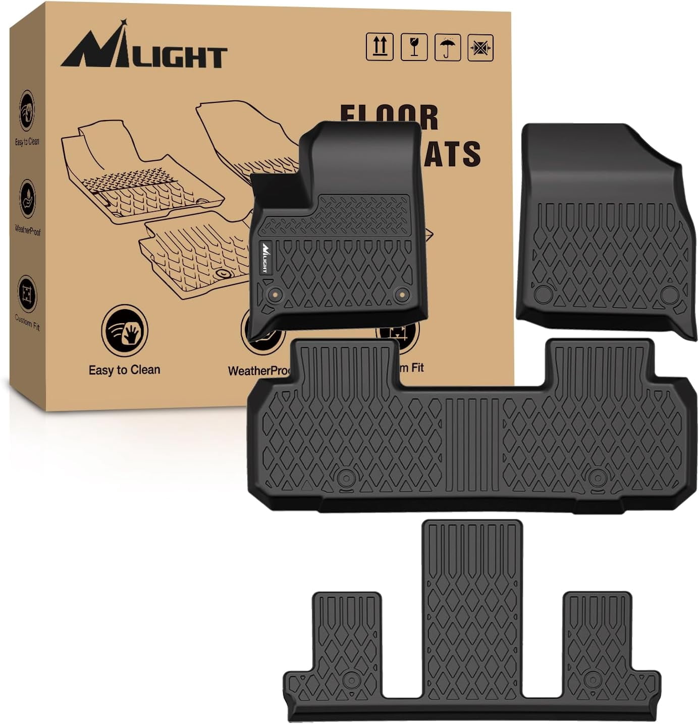 Nilight TPE Floor Mats for 2018 2019 2020 2021 2022 2023 2024 Chevy ...