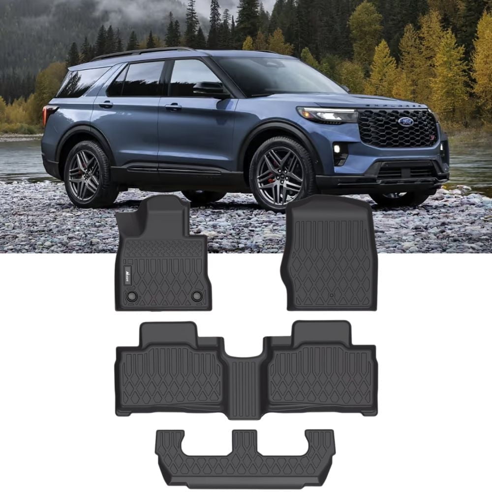 Nilight TPE Floor Mats for Ford Explorer 7 Seats 2020-2025 All Weather ...