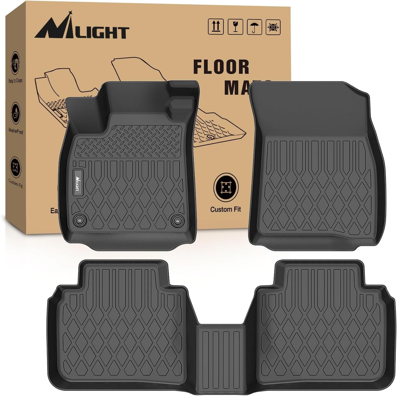 Nilight TPE Floor Mats for Honda Accord (Include Hybrid) 2023 2024 2025 ...