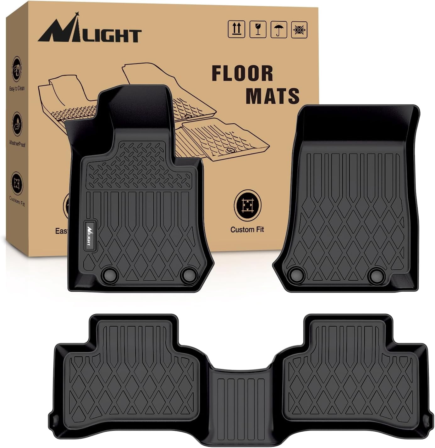 Nilight TPE Floor Mats for Mercedes Benz GLC 300 GLC 43 GLC 63 2016 ...