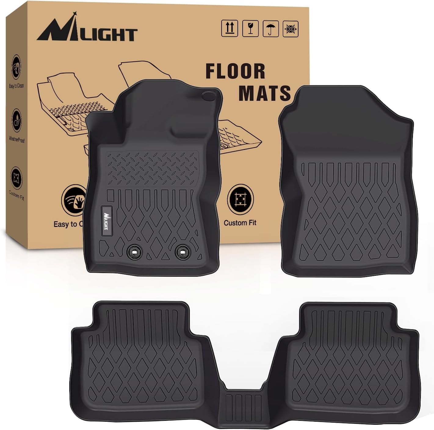 Nilight TPE Floor Mats for Subaru Crosstrek Impreza 2024,All Weather ...