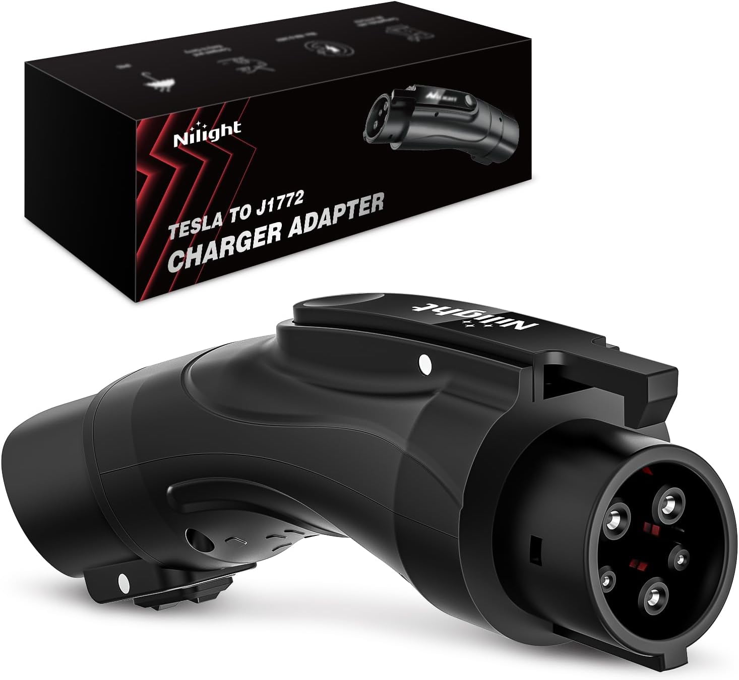 Nilight Tesla to J1772 Adapter 48A 250AC, Fit for All J1772 EVs All ...