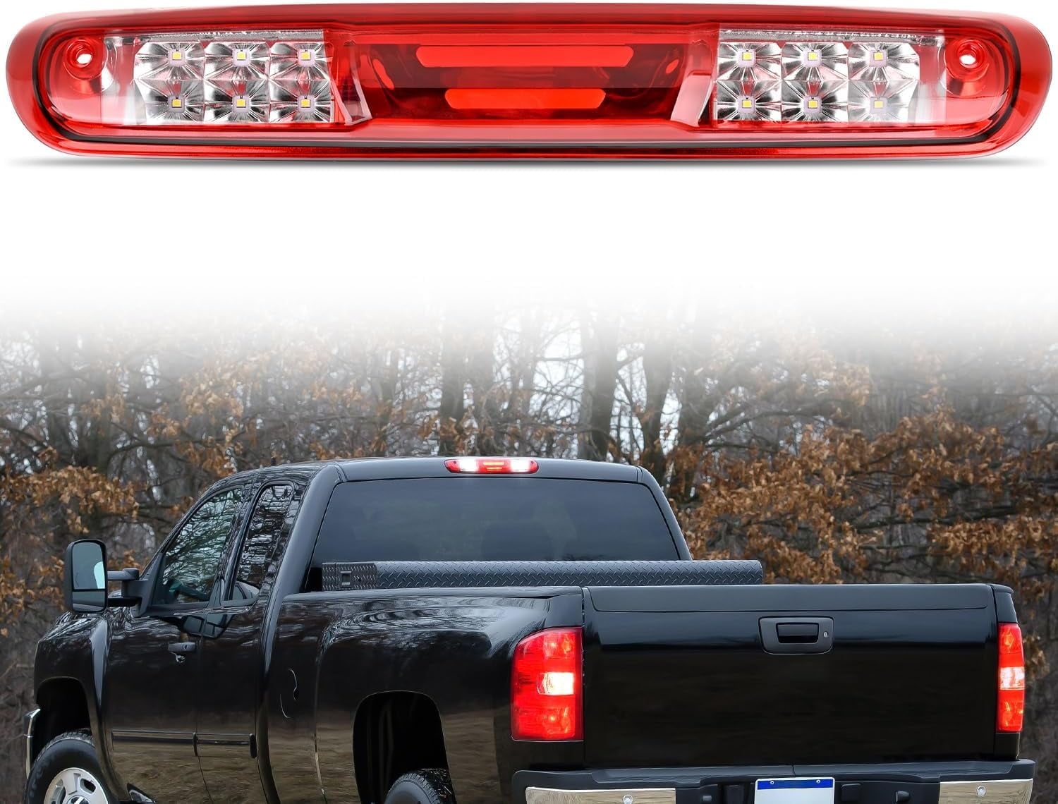 Nilight Third Brake Light High Mount 3rd Brake Stop Reverse Cargo LED ...