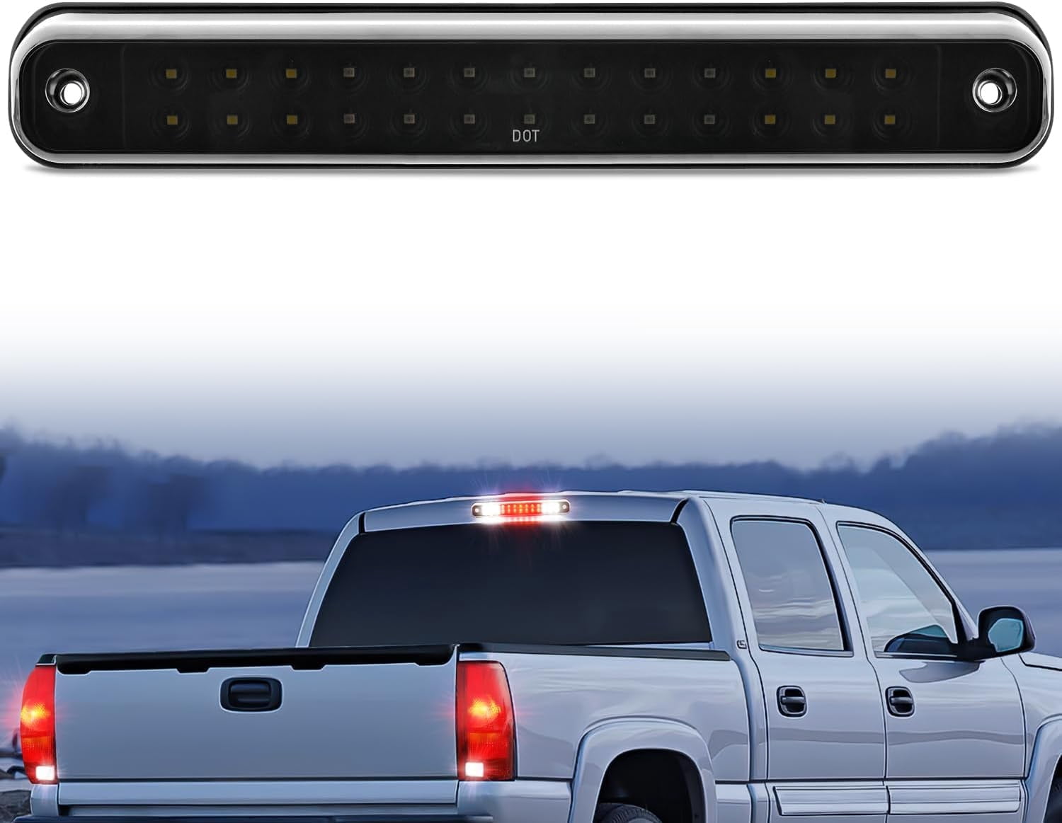 Nilight Third Brake Light Tail High Mount 3rd Stop Cargo Reverse Lights ...