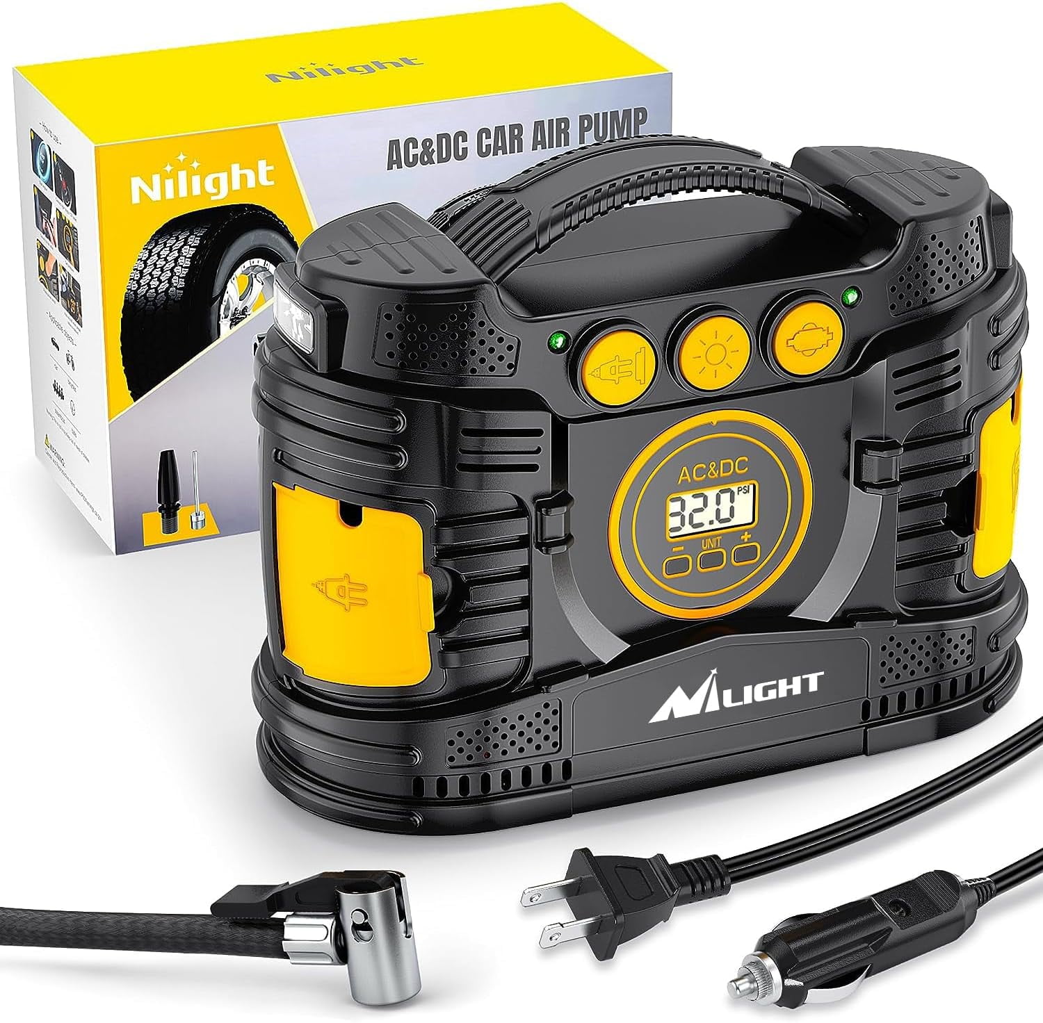 Nilight Spot Lights Push Button Switch 12V ON Off with Connector Wire ...