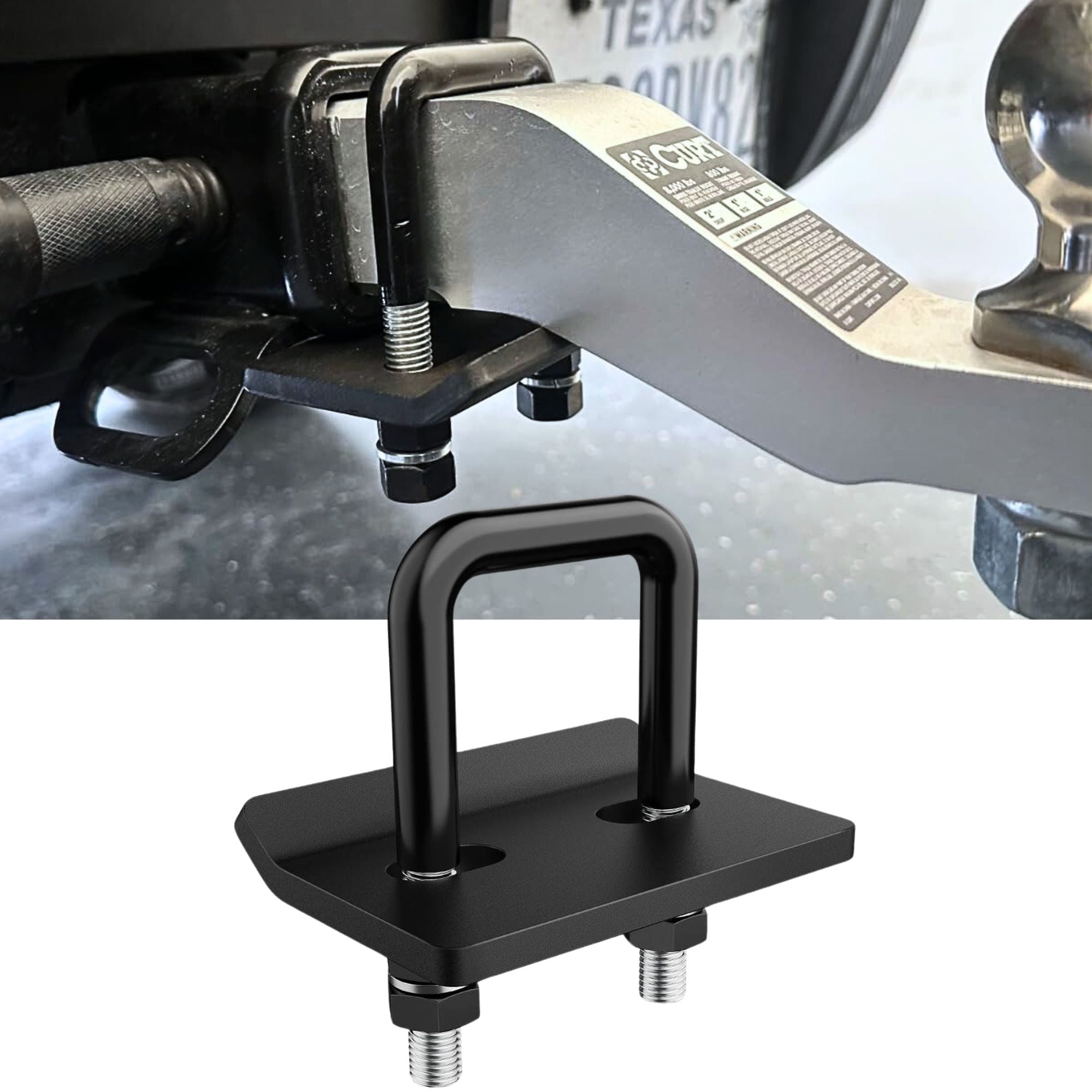 Hitch Tightener Anti Rattle Clamp (for 2 inch Hitches) Heavy Duty Steel ...