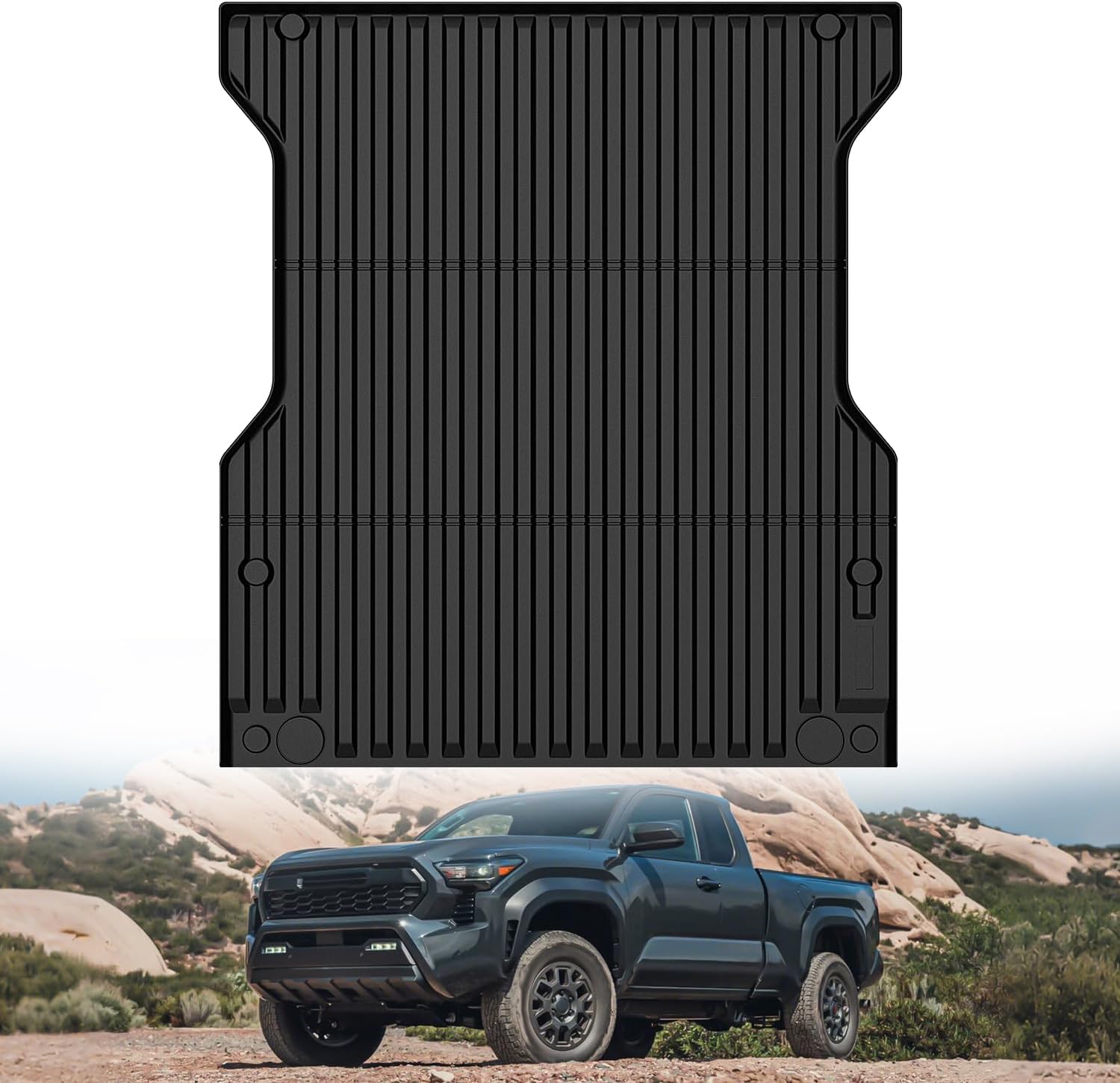 Nilight Truck Bed Mat 5 FT for 2024 2025 Toyota Tacoma, TPE Heavy-Duty ...