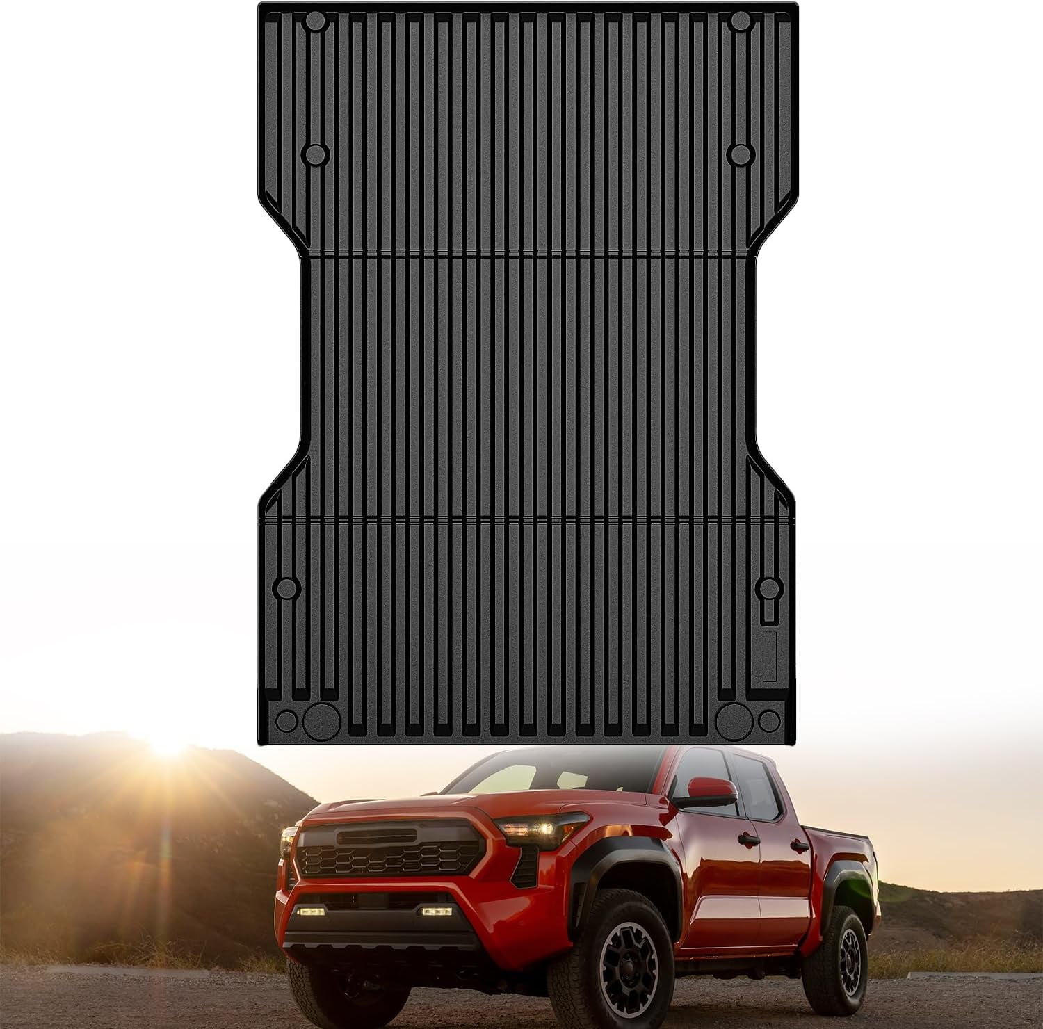 Nilight Truck Bed Mat 6 FT for 2024 2025 Toyota Tacoma, TPE Heavy-Duty ...