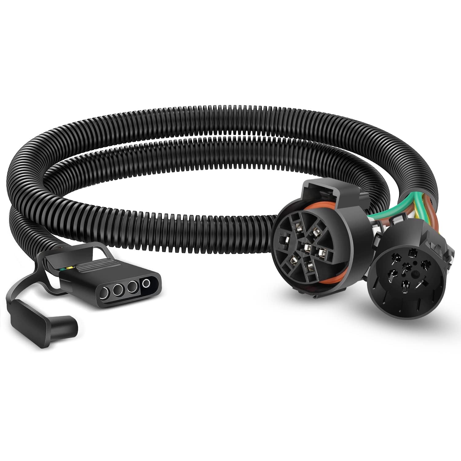 Nilight USCAR 7 Pin to 4 Pin Trailer Wiring Harness Standard 7 Way ...