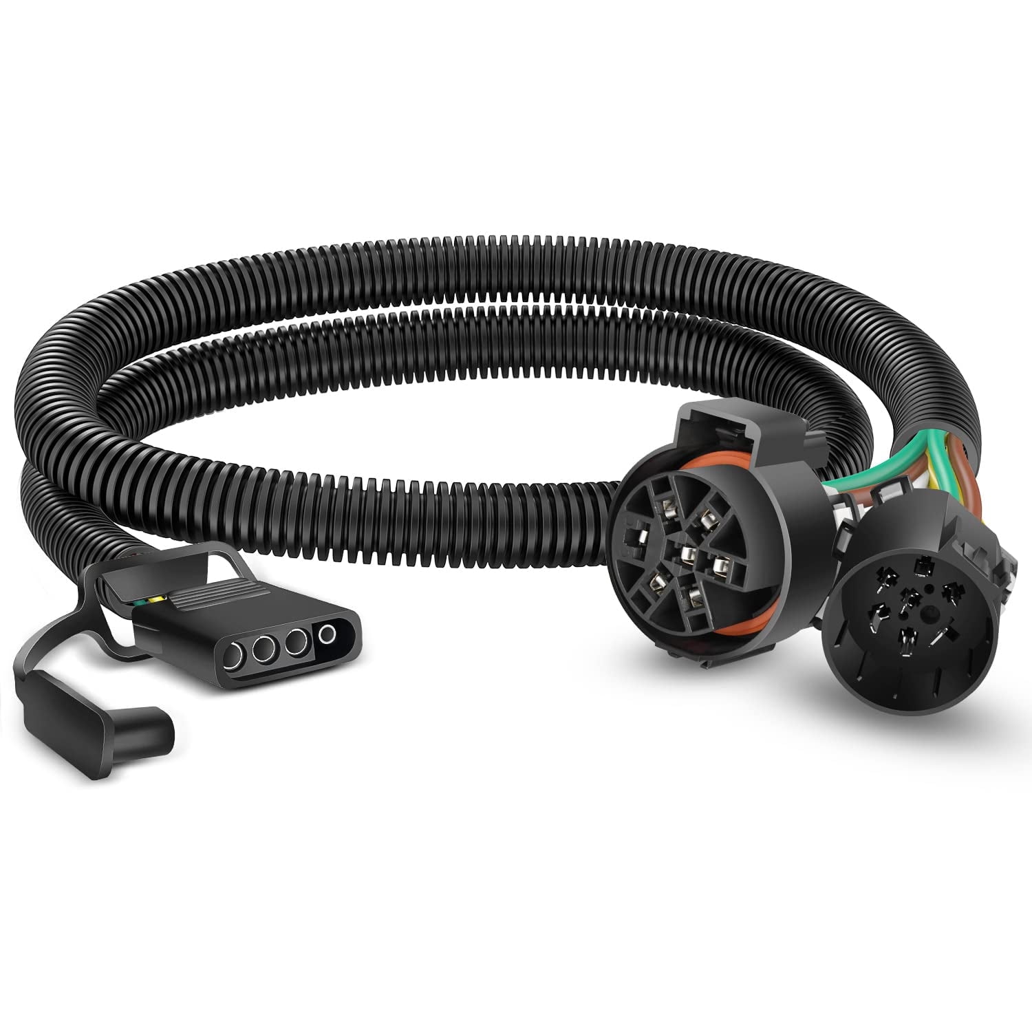 Nilight USCAR 7 Pin to 4 Pin Trailer Wiring Harness Standard 7 Way ...